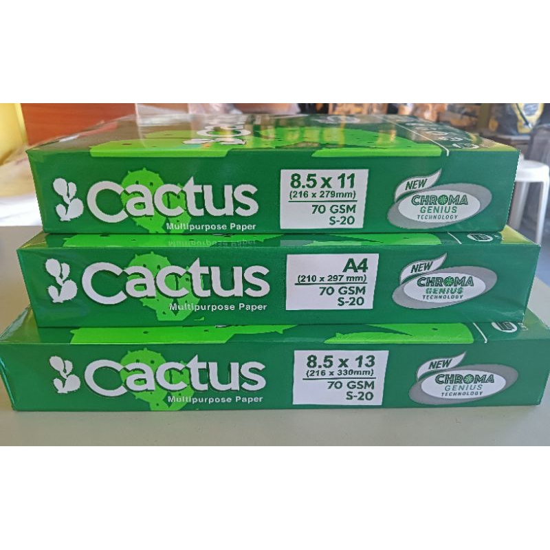 CACTUS MULTIPURPOSE PAPER (BOND PAPER) | Shopee Philippines