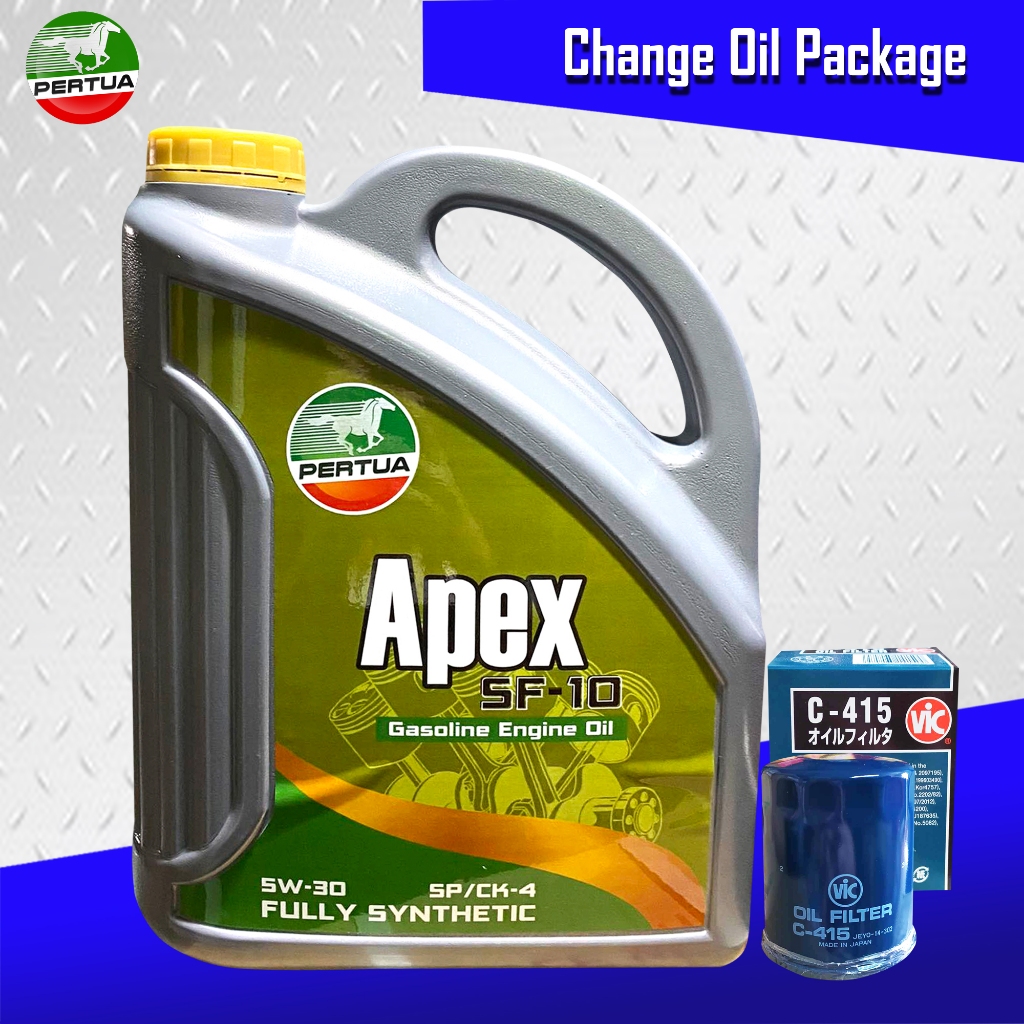 PERTUA Apex SF-10 5W-30 Full Synthetic Motor Oil Change Bundle for ...