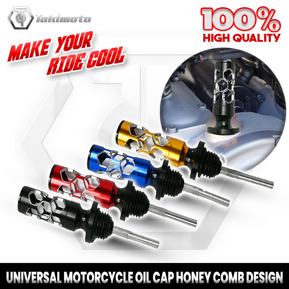 TAKIMOTO UNIVERSAL MOTORCYCLE OIL DEEP STICK CAP HONEY COMB DESIGN ...