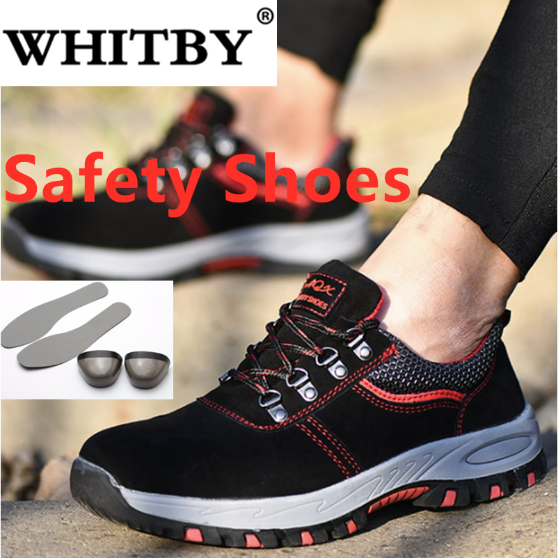 Safety Shoes Steel Toe Cap Men and Women Anti-smashing Anti-puncture ...