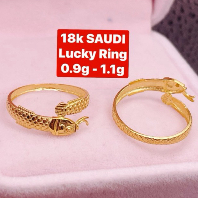 COD PAWNABLE 18k SAUDI GOLD LUCKY AROWANA RING | Shopee Philippines