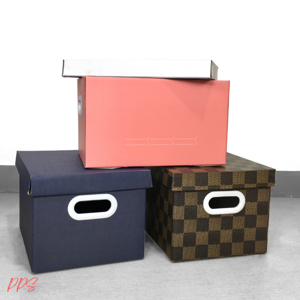 1pc- Office Filing Box Document File Storage Box Colored Corrugated ...