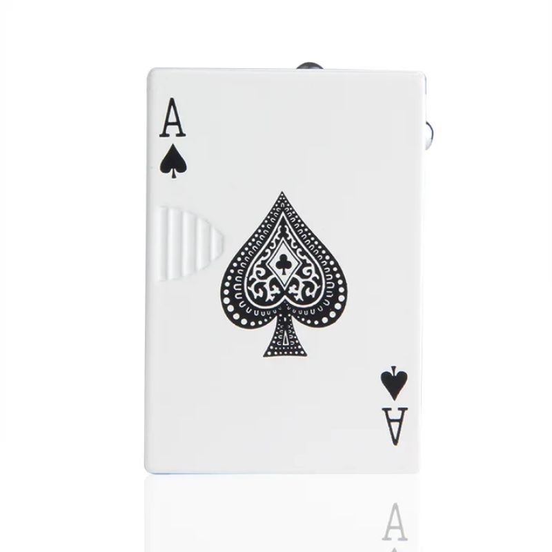 Metal Ace Card White Lighter Refillable | Shopee Philippines