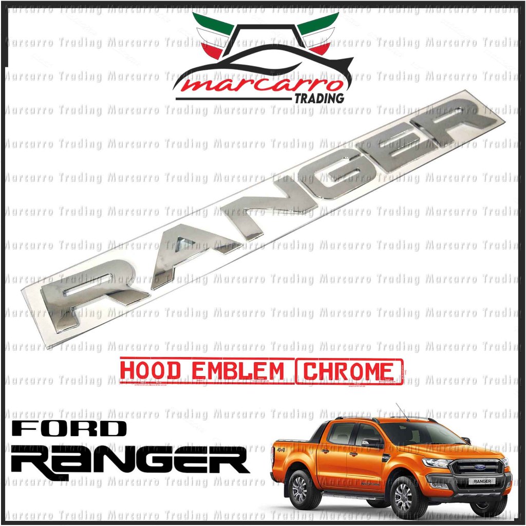 Ford Ranger Hood Emblem (Chrome) | Shopee Philippines