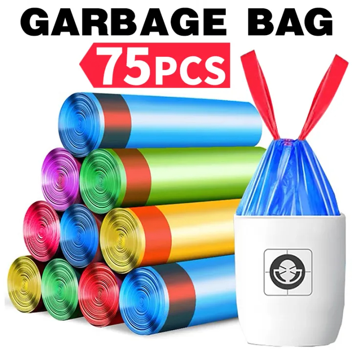 Drawstring Garbage Bag Thickened Automatic Closing Kitchen Garbage Bag ...