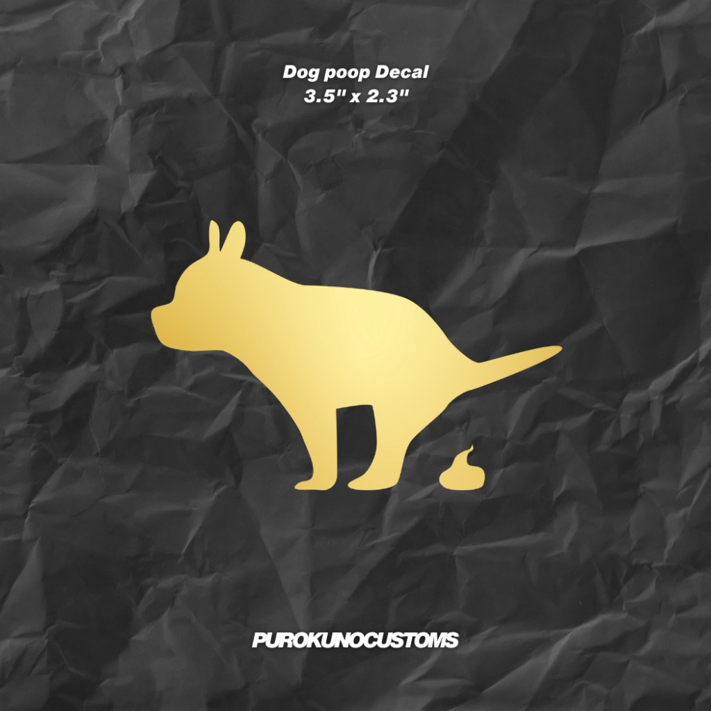 DOG POOP Car & Motorcycle vinyl sticker decals / Machine-cut / Weather ...