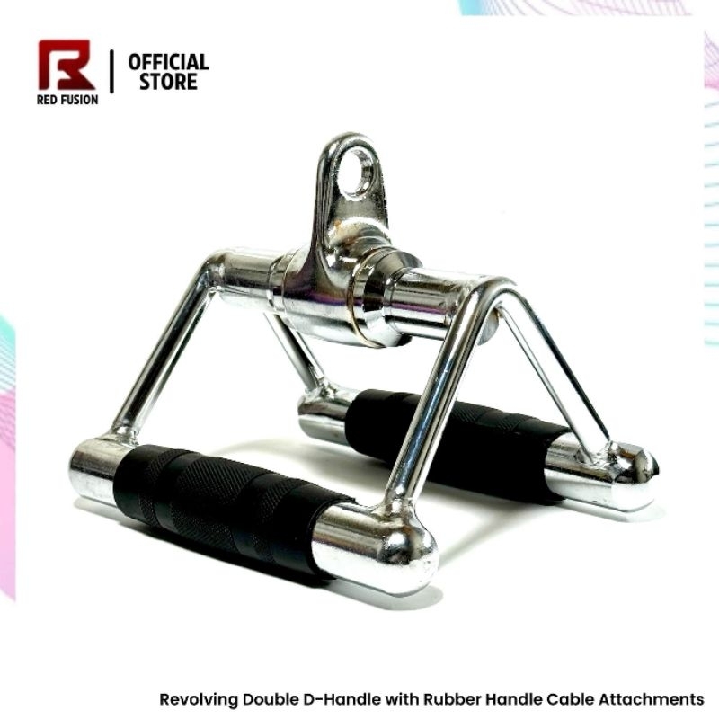 Revolving Double D-Handle With Rubber Handle Cable Attachments | Shopee ...