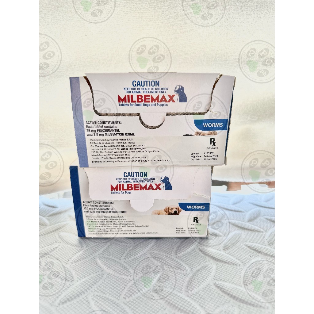 Milbemax Dewormer and Heartworm for Dogs per BOX (50 Tabs) | Shopee ...