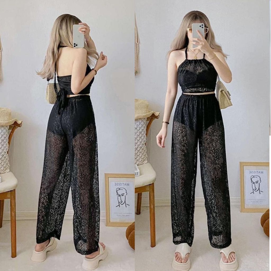 GJ Maxene Lace Terno Summer outfit Terno Cover up Beach outfit Small ...