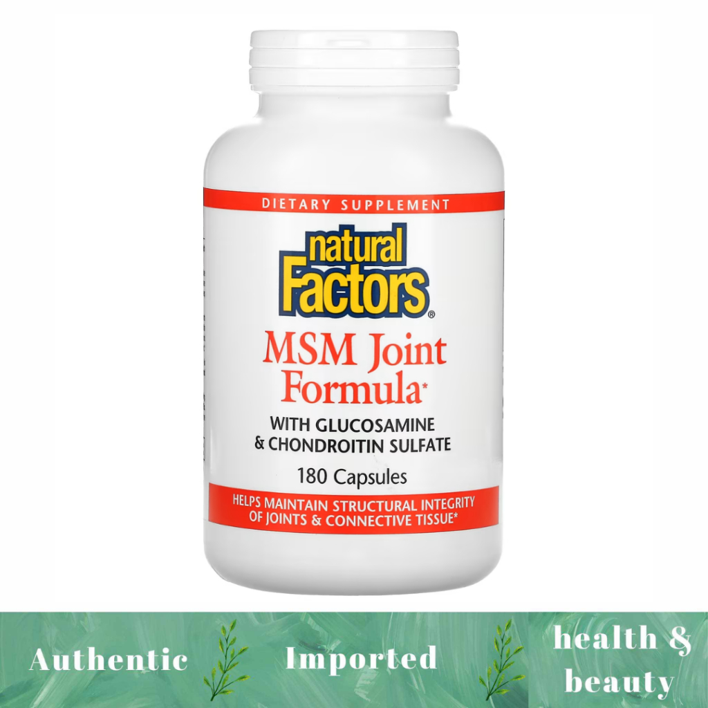 Natural Factors, MSM Joint Formula with Glucosamine & Chondroitin ...