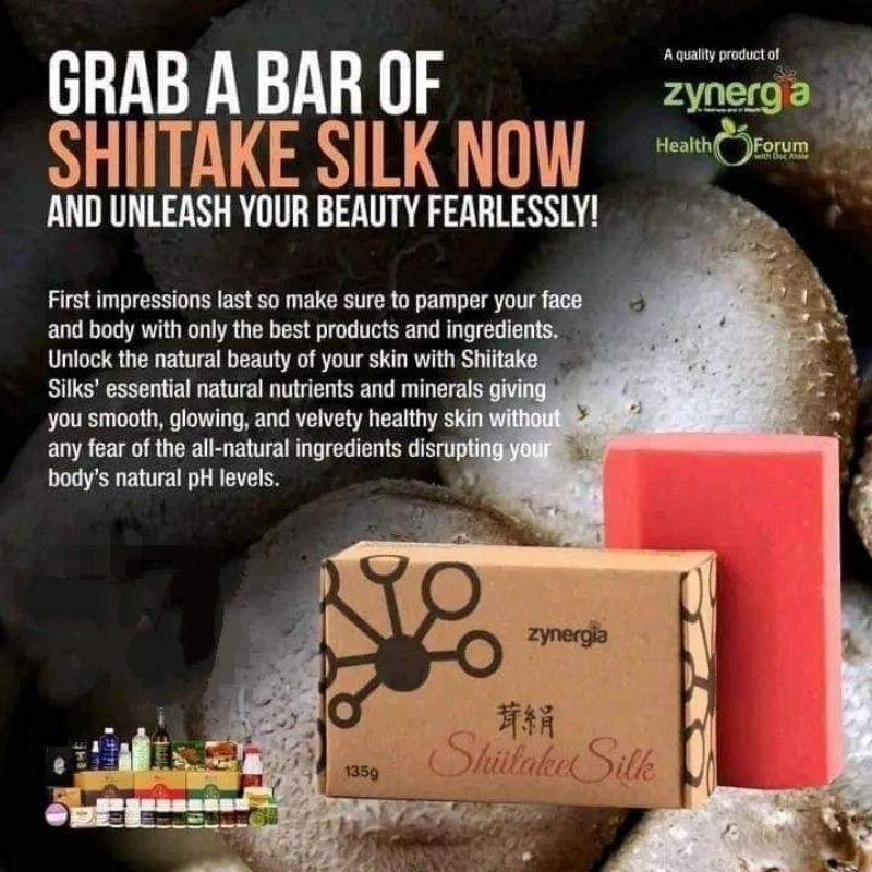 Zynergia Shiitake Silk Face and Body Soap 135g | Shopee Philippines