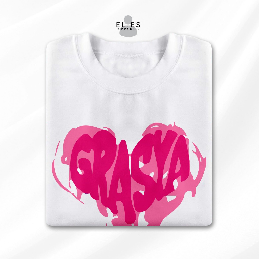 Grasya Sweetheart No Back Print Cotton Roundneck Regular Sized Tshirt ...