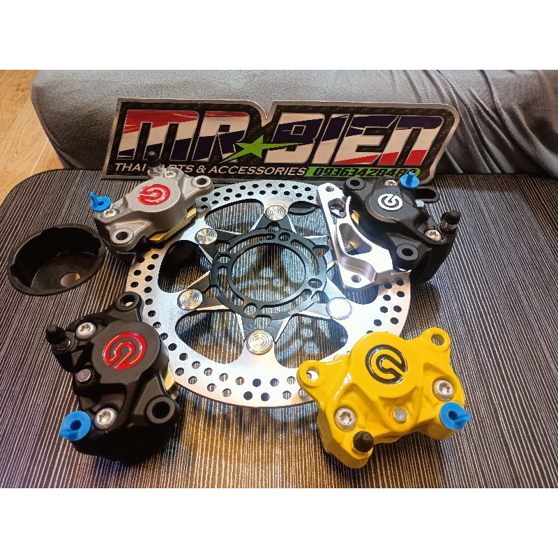 2pot caliper set w/disc 220mm & front shock for click 125/150 4holes ...