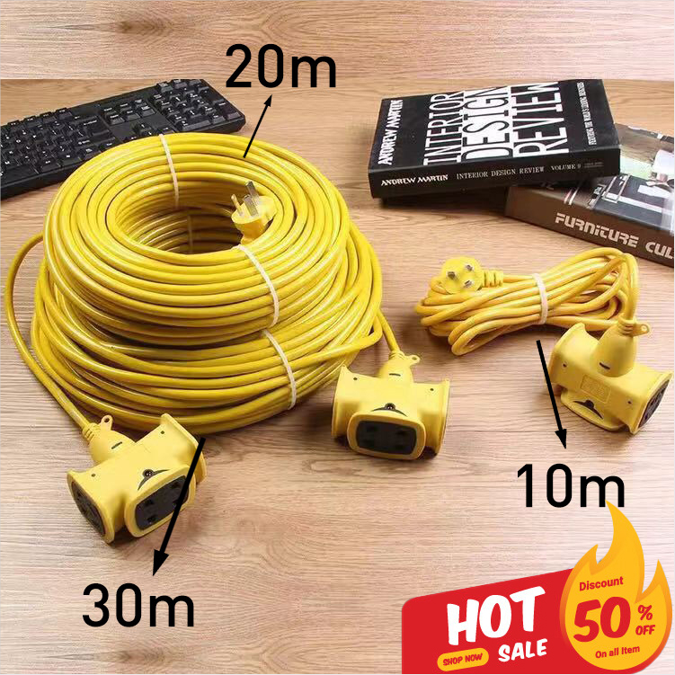 Extension Cord Socket long Plug-in Strip 5M/10M/20M/30M/40M Electric ...