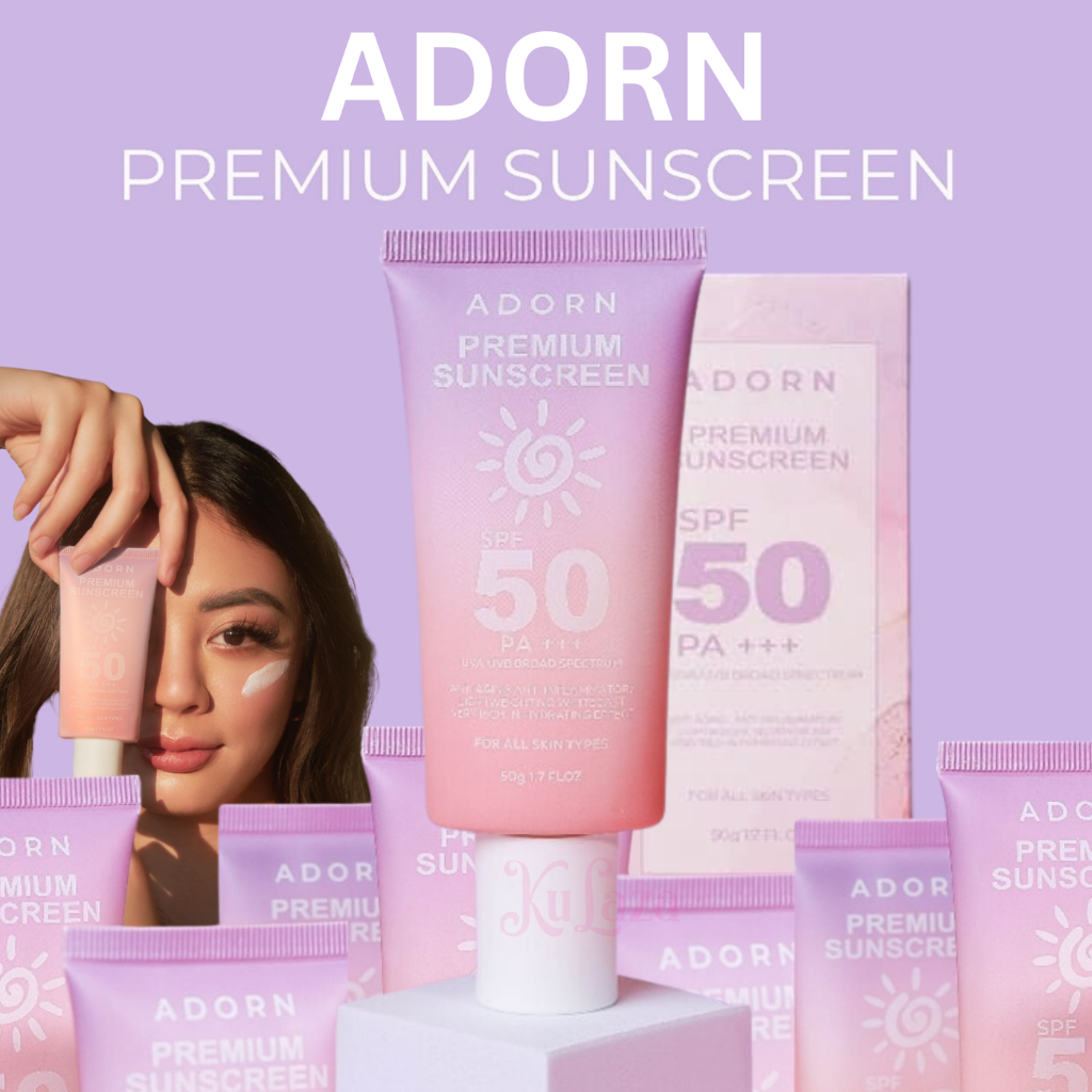Adorn Premium Sunscreen 50g | Shopee Philippines