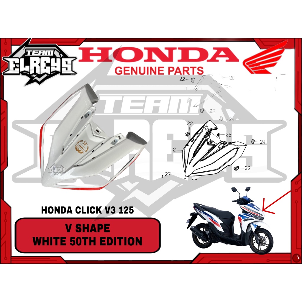 V SHAPE FOR HONDA CLICK V3 50TH EDITION | Shopee Philippines