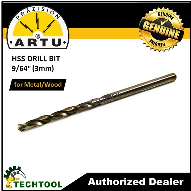 ARTU HSS Drill Bit 9/64" (3mm) for Metal & Wood | Shopee Philippines