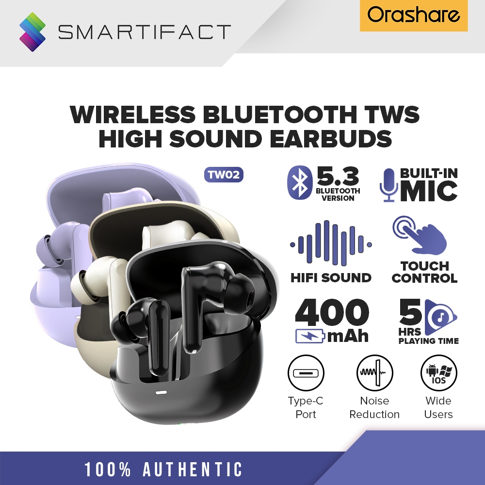 Orashare TW02 Bluetooth Earphones High Quality HiFi Sound Earpods ...