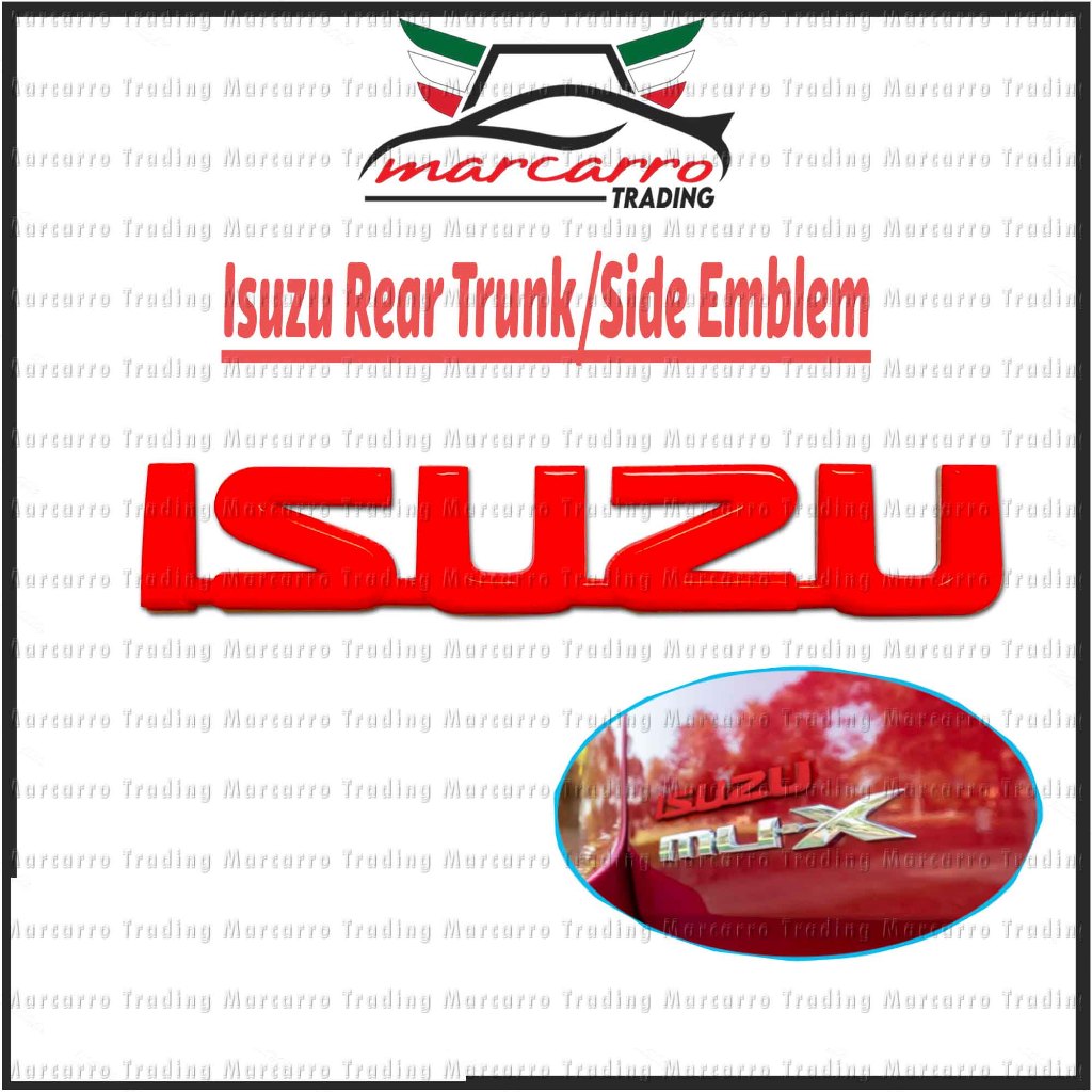 Isuzu Rear Trunk / Side Emblem Badge for Isuzu Cars (Red) | Shopee ...