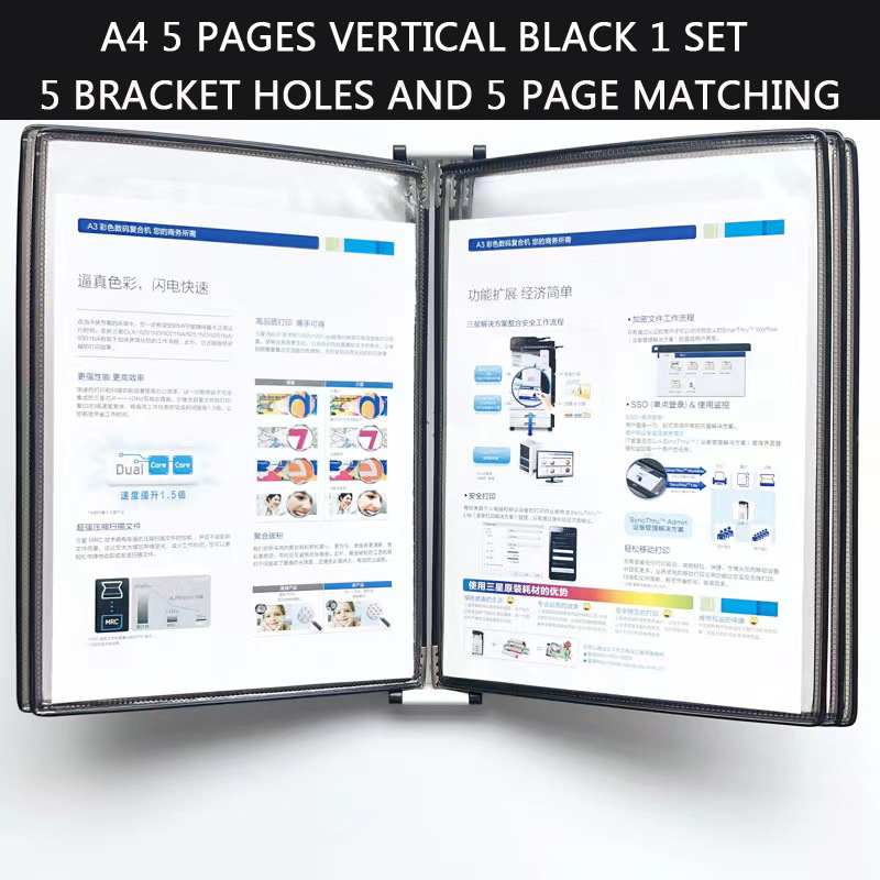 10 Pages Wall-Mounted Flip-Leaf Rack A4 Standard Homework Guide Book ...