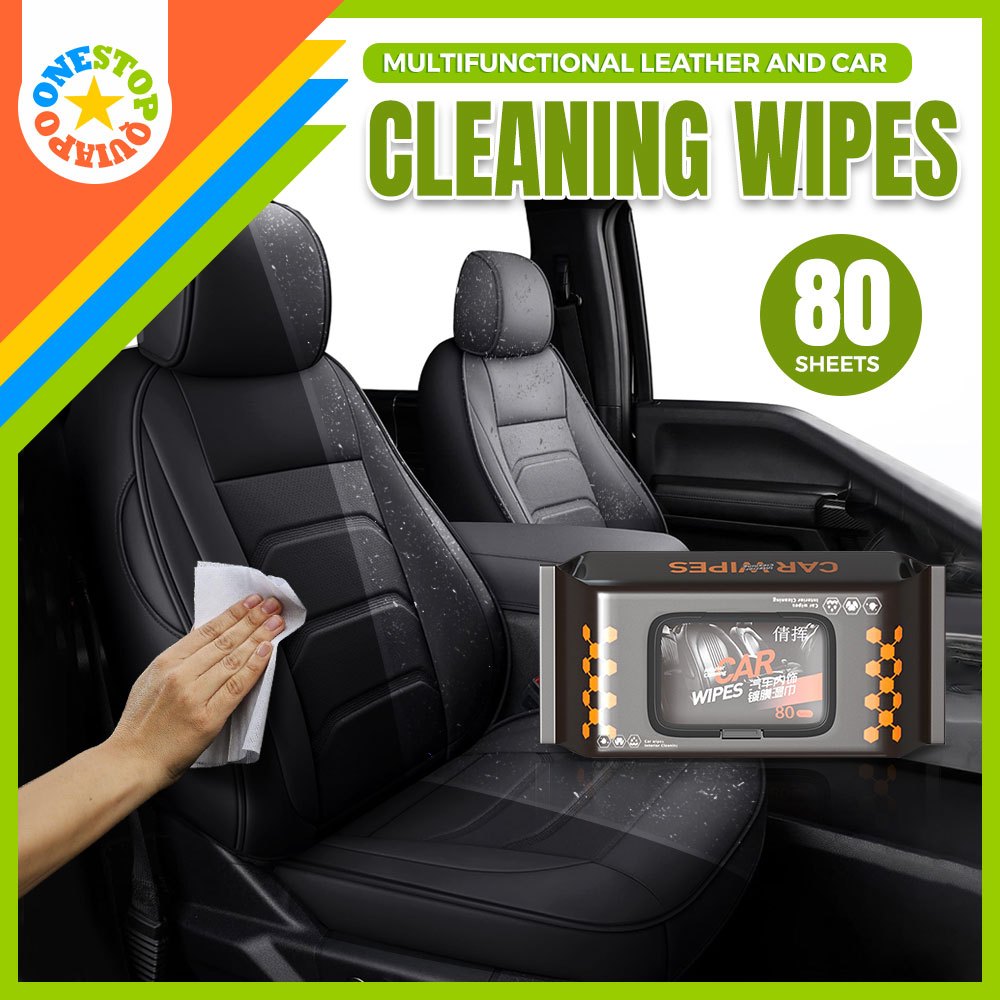 OSQ 80pcs/Pack Car Dust Removal Cleaning Wet Wipes For Car Interior And ...