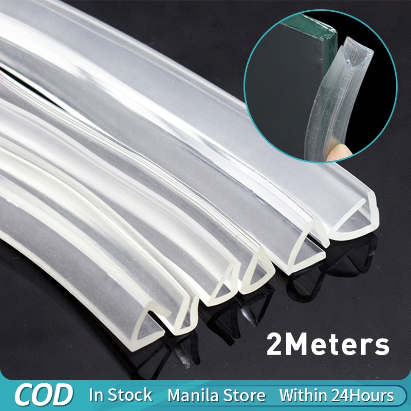 2m Clear Rubber Edge Trim U Channel Flexible Edge Protector Table ...