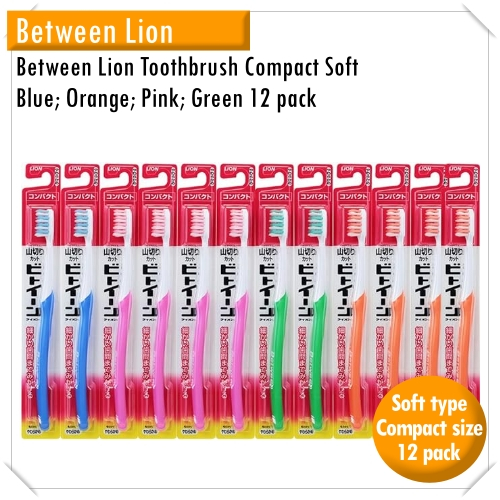 【Soft type】Between Lion Toothbrush Compact Soft Blue; Orange; Pink ...