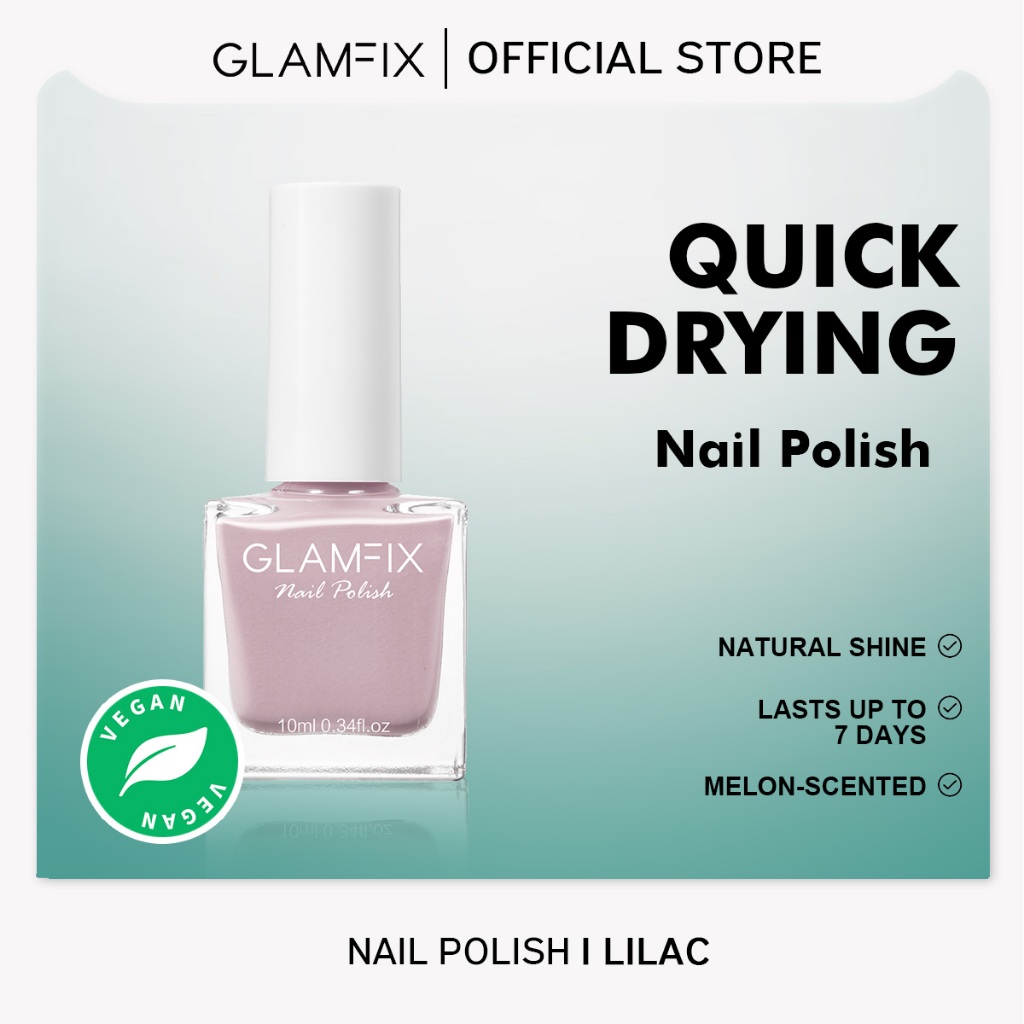 GLAMFIX Nail Polish Lilac- Nail Polish Natural Shine Lilac Violet ...