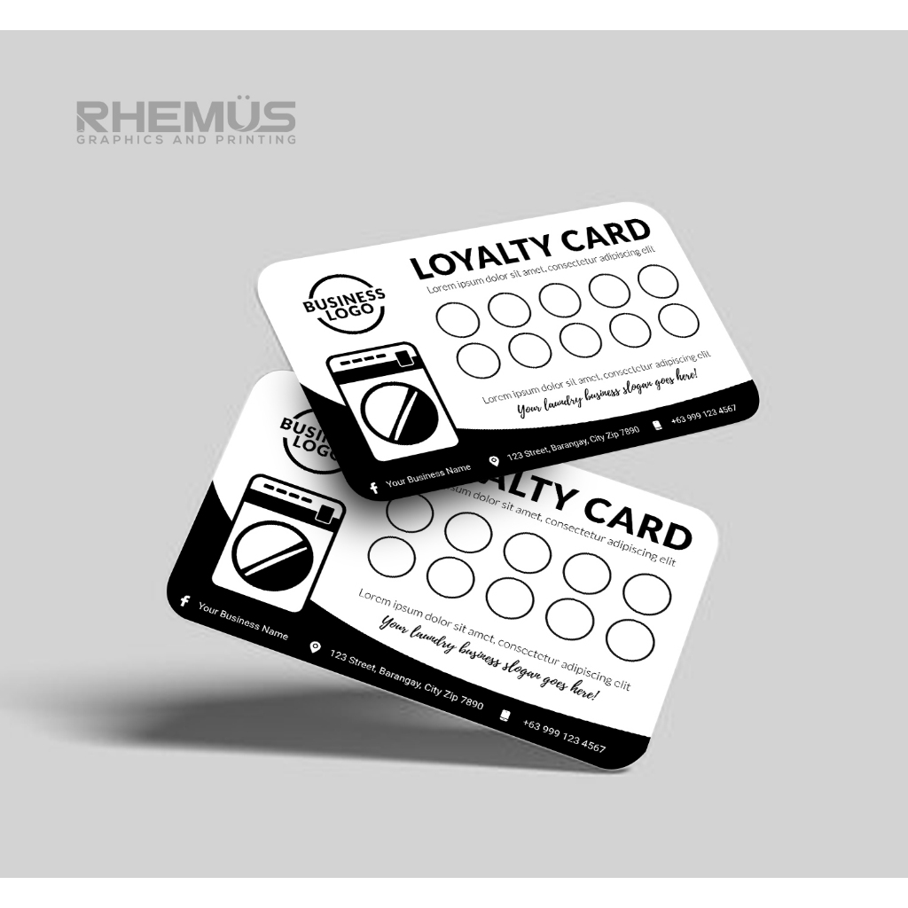 LAUNDRY BUSINESS CUSTOMIZED / PERSONALIZED LOYALTY CARDS | BUSINESS ...