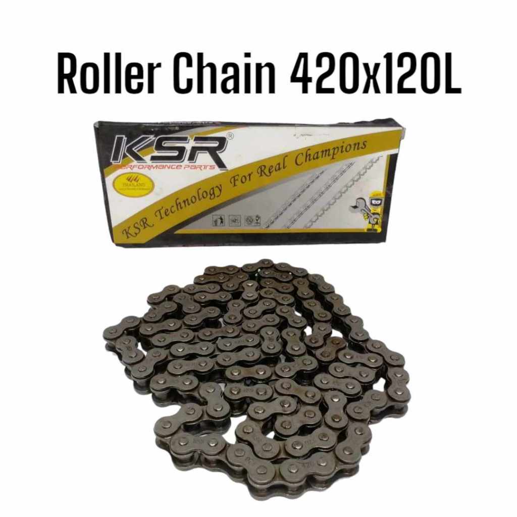 420 X120L ROLLER CHAIN BLACK KSR THAILAND | Shopee Philippines