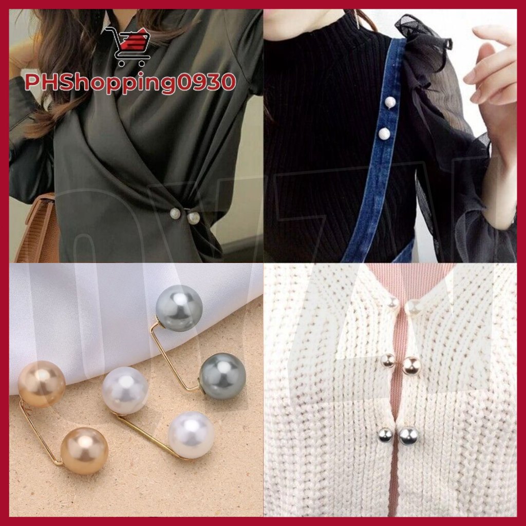 QYZV 1pc Big Pearl Brooch Pin Metal Safety Pins Buckle for Women Girls ...