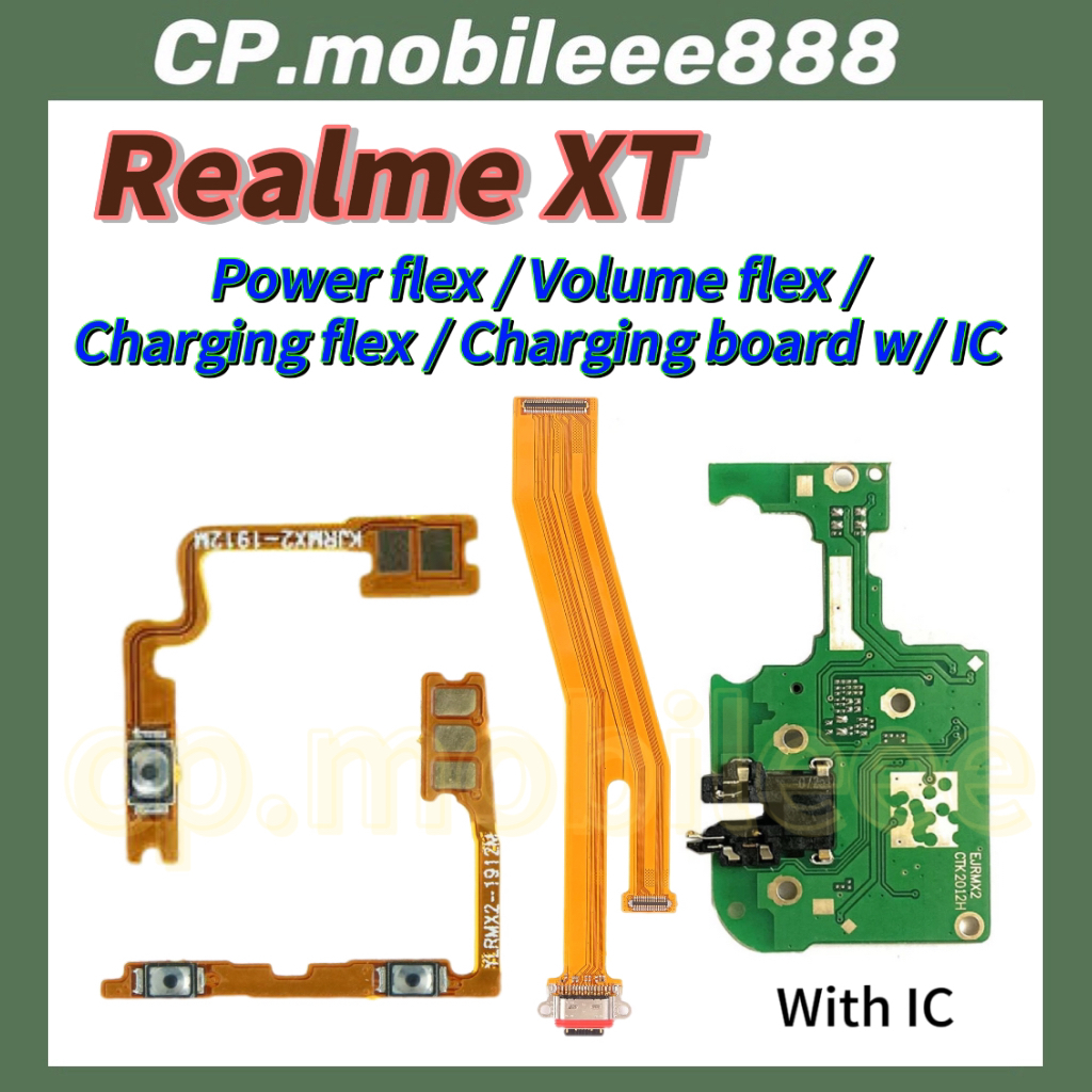 Realme XT Power Volume Flex Button Switch USB Charging Port Board For Repair Replacement ...