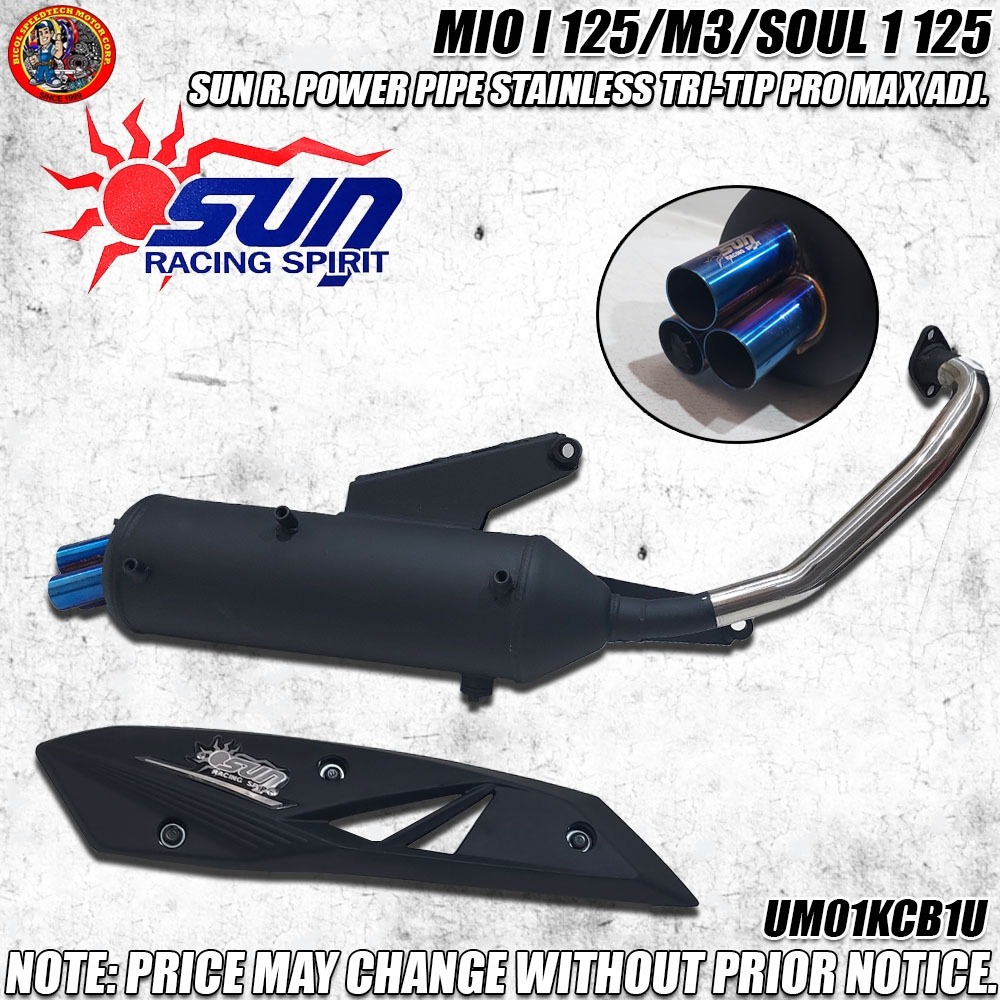 MIO I 125/M3/SOUL 1 125 SUN R. POWER PIPE STAINLESS W/ SOUND ADJUSTER ...