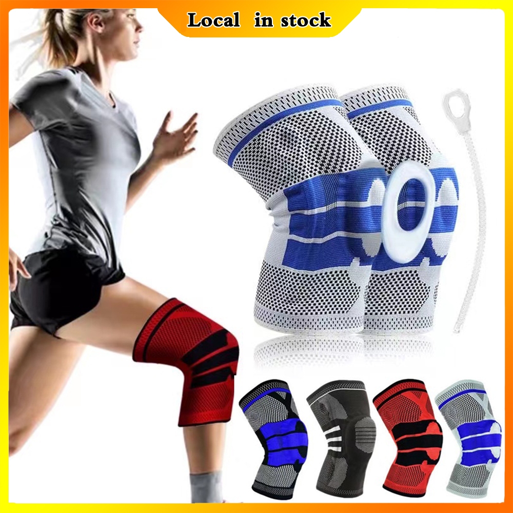 1PCS Sports knee pads silicone spring knee pads elastic knee pads ...