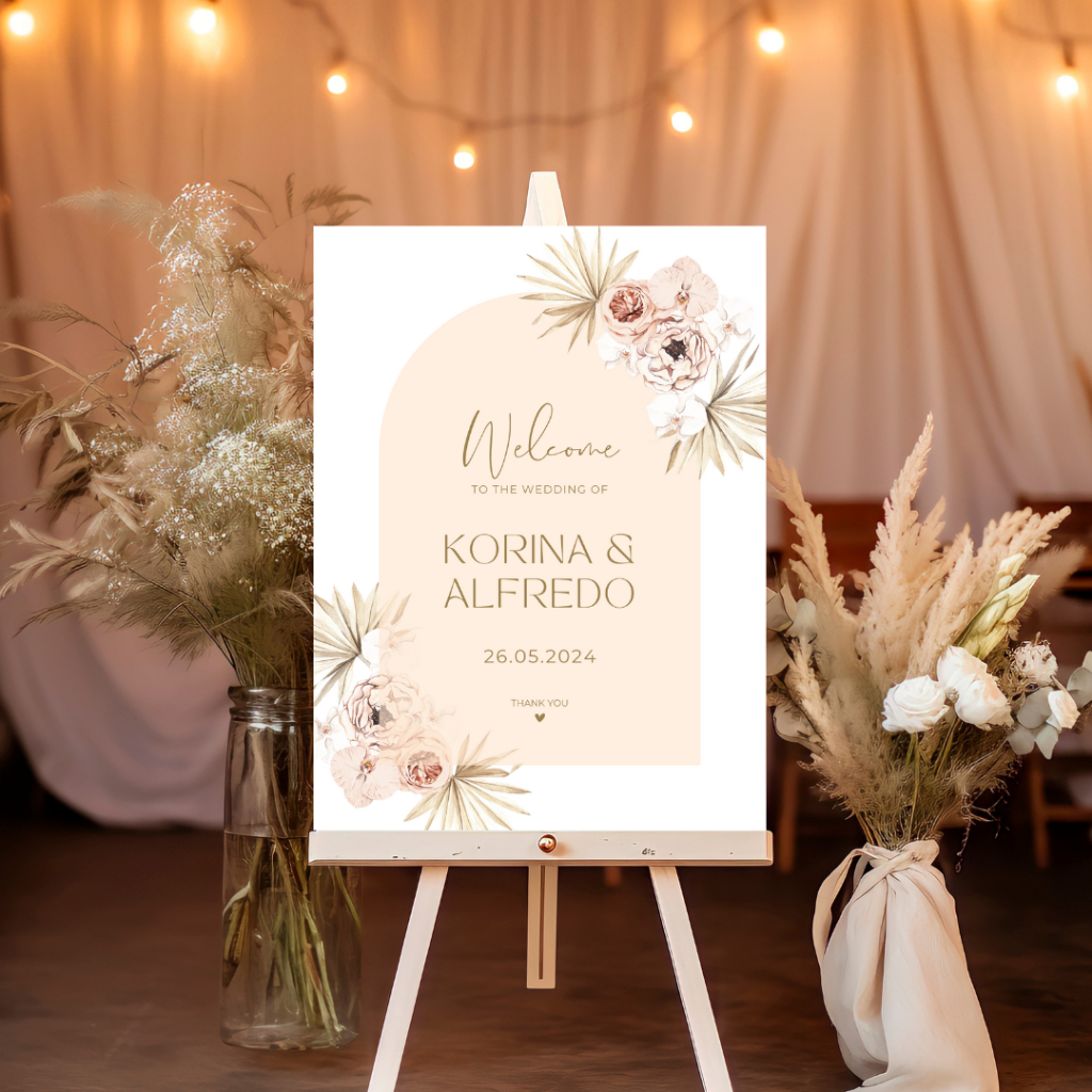 Wedding Welcome Sign, Wedding Signage, Sintra Board with Free Layout ...