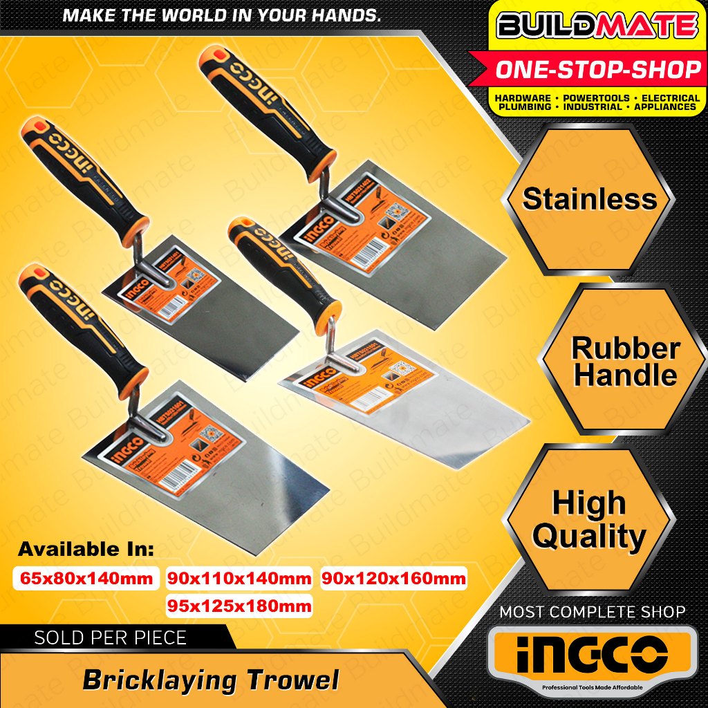 BUILDMATE Ingco Bricklaying Trowel Plastering Cement Brick Finishing ...