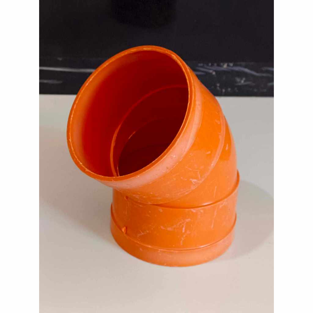 BIOPIPE ORANGE PVC ELBOW 1/8 BEND 2" 3" 4" | COMPATIBLE IN ALL BRAND ...