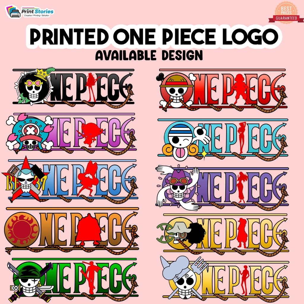 One Piece Logo Sticker Printed Vinyl Waterproof Good for Tumbler ...