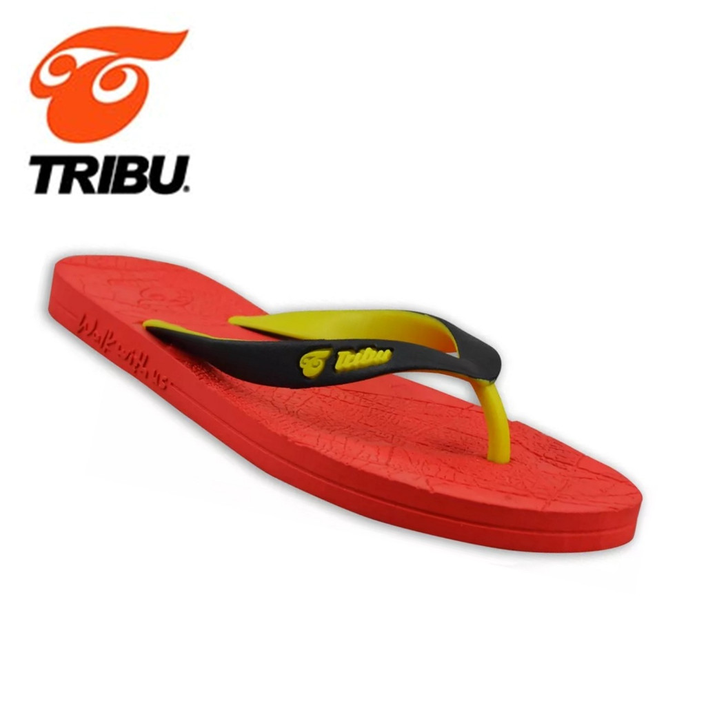 Tribu Price Drop Off El Nido 770 Red/Yellow Outdoor Slippers for Men ...