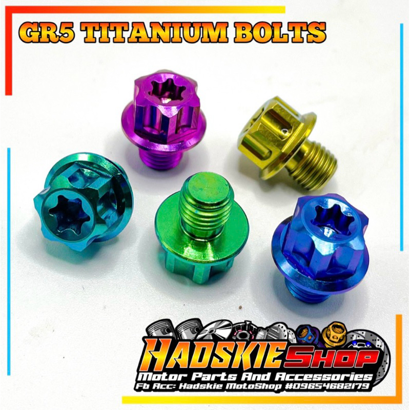 REAL TITANIUM GR5 SİDE MIRROR BOLTS 10x10 LEFT & RIGHT TURN (Per piece ...