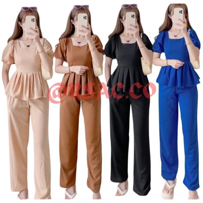 Elegant Ladies Terno Blouse and Pants Set: Formal Women's Coordination ...