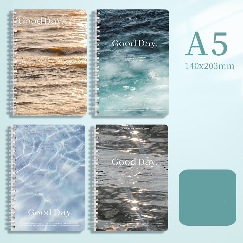 1PC A5/B5 60Sheets Thick A5 Spring Notebook Binder Notepad Spiral Line ...