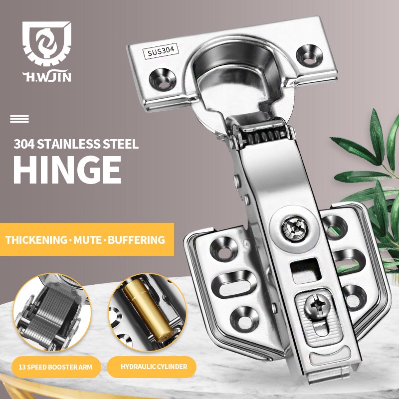 2pcs Cabinet Hinges Hydraulic Soft Closing Concealed Hinges with screws ...