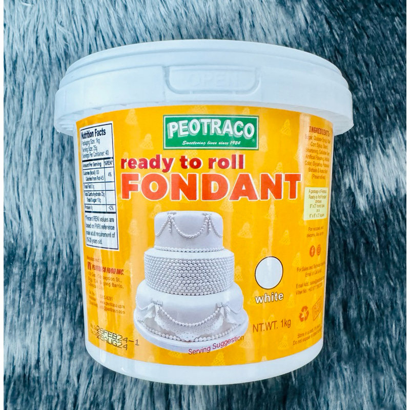 Peotraco White Fondant 1kg (ready to roll) | Shopee Philippines
