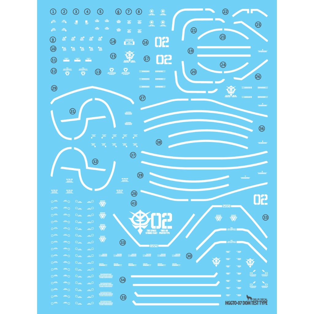 Delpi Decal HG The Origin 07 DOM Test Type Waterslide Decals | Shopee ...