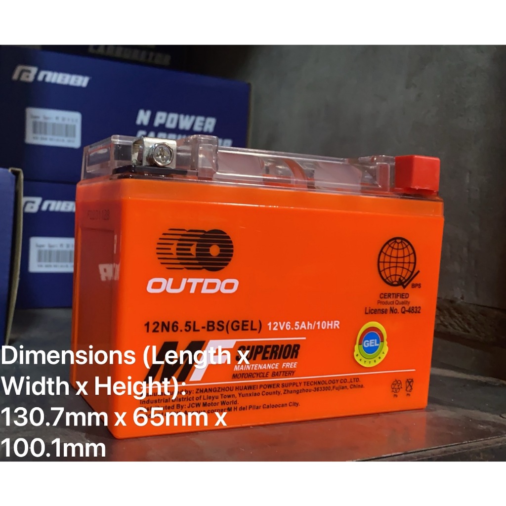 OUTDO BATTERY GEL TYPE | Shopee Philippines