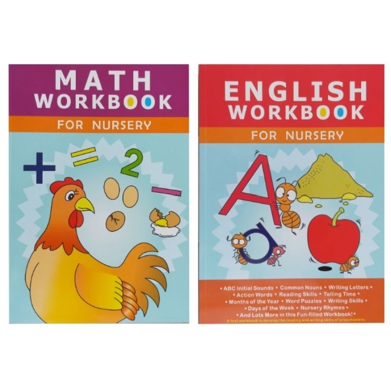 WORKBOOKS FOR NURSERY ENGLISH & MATH UPDATED | Shopee Philippines