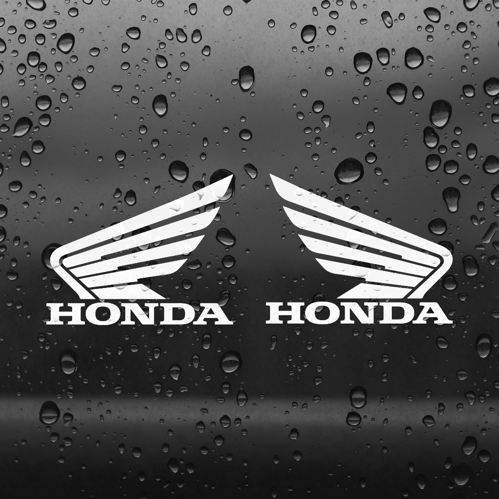 2pcs honda wing logo decal / cutout sticker for motorcycle tank and ...