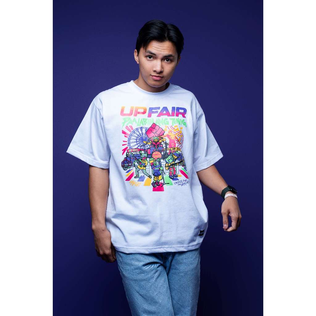 UPBEAT-UP fair shirt white-design 2 (white version) | Shopee Philippines
