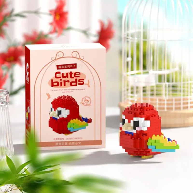 ABOUT DIY Bird Building Bricks Block Arrangement Block 3D Block Model ...